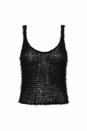 Gabriela Hearst Nur Knit Tank Top In Silk Cashmere - Black
