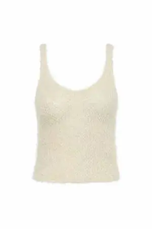 Gabriela Hearst Nur Knit Tank Top In Silk Cashmere - Off White