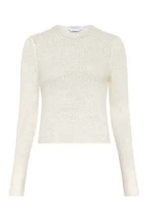 Gabriela Hearst Praedics Knit Sweater In Off Mulberry Silk - White