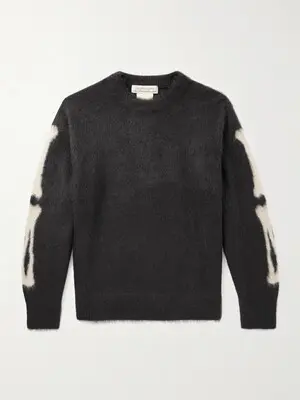 REMI RELIEF Woven Skeleton Sweater - Black