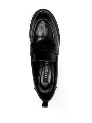SERGIO ROSSI Joan 55mm Penny-slot Leather Loafers