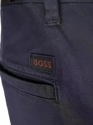 BOSS Slim-fit Chinos In Printed Stretch-cotton Twill