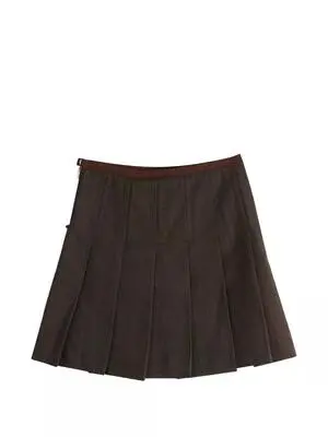 Marc Jacobs Pleated Wool Mini Skirt