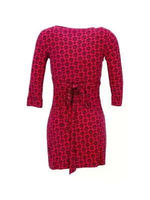 Diane Von Furstenberg Printed Wrap Mini Dress - Pink