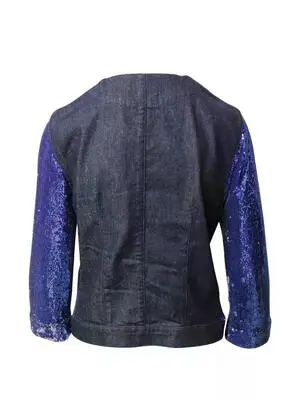 Pinko Sequin Embellished Denim Jacket