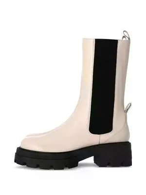 SERGIO ROSSI Milla Platform Leather Ankle Boots