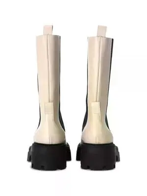 SERGIO ROSSI Milla Platform Leather Ankle Boots