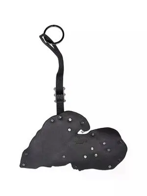 Valentino Garavani Panther Leather Charm - Black