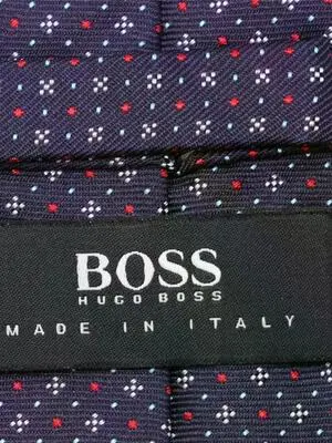BOSS Dot-pattern Silk Neck Tie - Blue