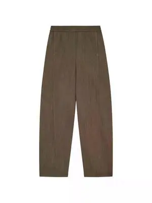 GANNI Elastic-waistband Trousers - Brown