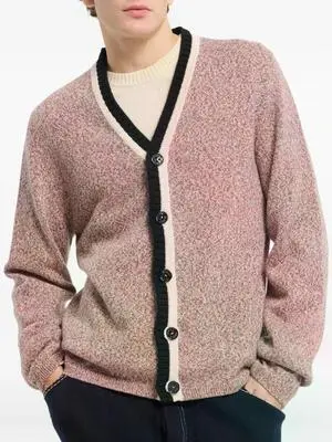 BARRIE V-neck Buttoned Cashmere Cardigan