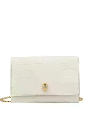 Alexander McQueen Skull Cross Body Bag - White