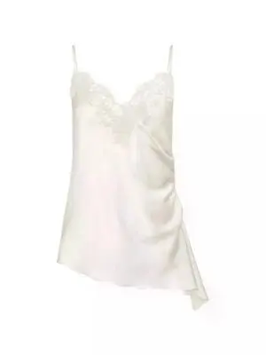 Ermanno Scervino Lace-trimmed Silk Blouse