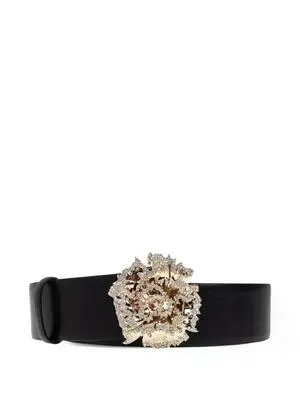 Alexander McQueen Floral-buckle Belt - Black