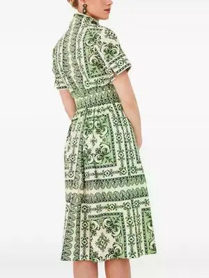 Cara Cara Malena Short-sleeve Midi Dress - Neutrals