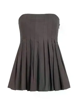 Proenza Schouler White Label Avine Pleated Top - Brown