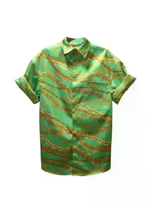Balenciaga Chain-printed Shirt - Green