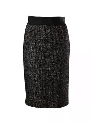 Giambattista Valli Tweed Pencil Midi Skirt - Grey