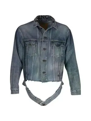Balenciaga Cut Denim Jacket - Blue