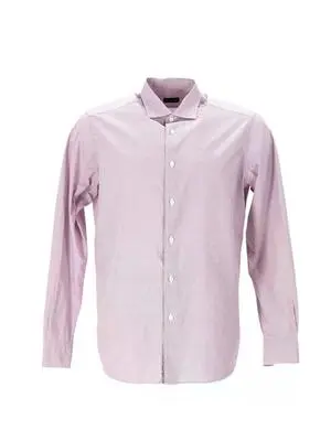 Zegna Check Cotton Shirt - Purple