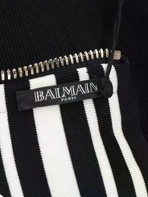 Balmain Striped Knitted Mini Skirt