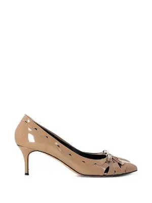 Oscar De La Renta Bow-detail Heeled Pumps - Brown