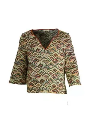 Ba&sh Abstract-pattern V-neck Blouse
