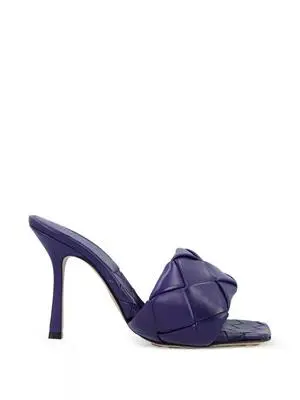 Bottega Veneta Lido Padded Leather Sandals - Purple