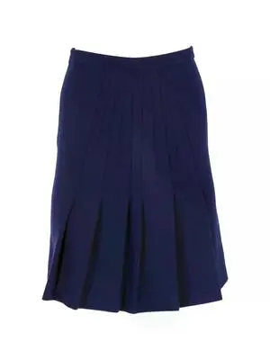 Diane Von Furstenberg Pleated A-line Midi Skirt - Blue