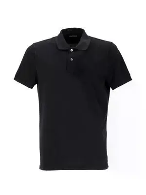TOM FORD Cotton Polo Shirt - Black