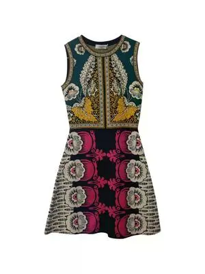 Valentino Garavani Sleeveless Floral-detail Midi Dress - Black