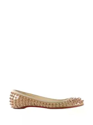 CHRISTIAN LOUBOUTIN Spikes Sonietta Ballet Flats - Neutrals