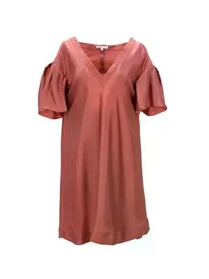 Vanessa Bruno V-neck Gathered Dress - Pink