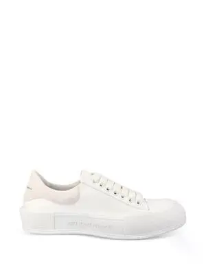 Alexander McQueen Canvas Rubber Sole Sneakers - White