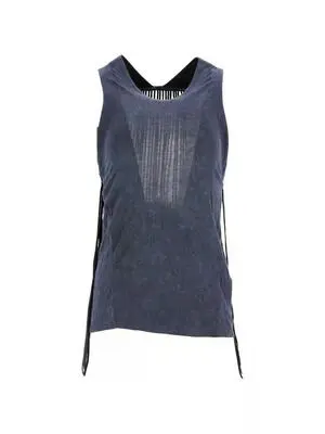 Theory Fringed Sleeveless Top - Blue
