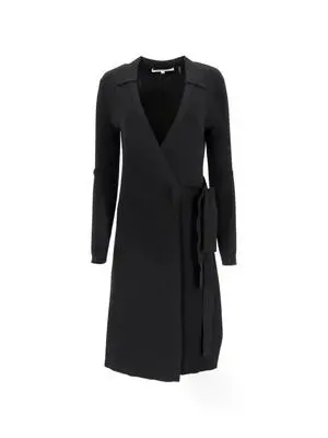 Diane Von Furstenberg Wrap-detail Mini Dress - Black