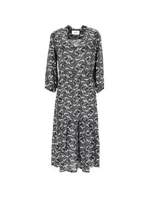 Ba&sh Midi Paisley Dress - Black