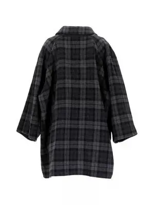 Balenciaga Flannel Checked Coat