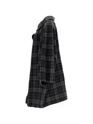 Balenciaga Flannel Checked Coat
