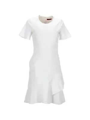 BOSS Ruffled Dress - White