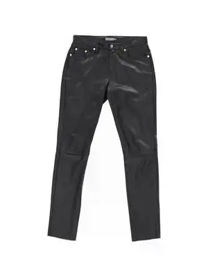 Calvin Klein Leather Trousers - Black