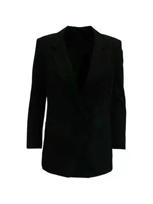 Theory Double-breasted Wool Blazer - Black