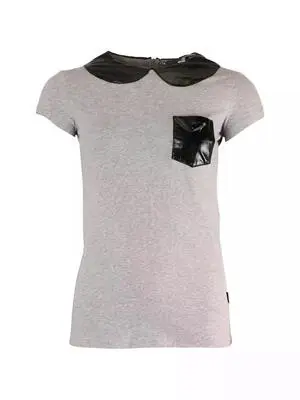 Moschino Peter Pan Collar Pocket T-shirt - Grey