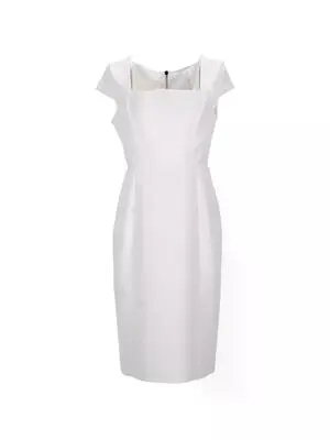 Roland Mouret Jedller Square-neck Cap-sleeves Mini Dress - White