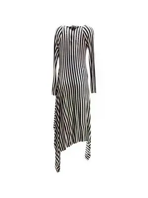 PETAR PETROV Striped Long-sleeved Midi Dress