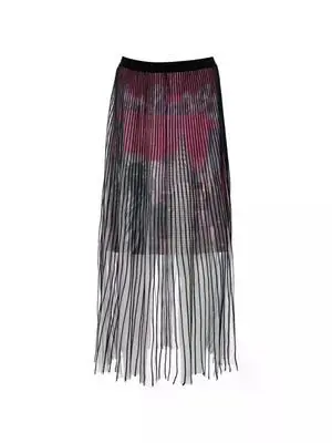 Balenciaga New York City Pleated Midi Skirt - Pink