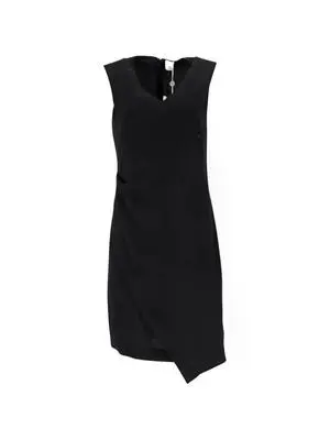 Iris & Ink Sleeveless V-neck Mini Dress - Black