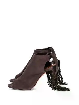 AQUAZZURA Fringe-tie Sandals - Brown