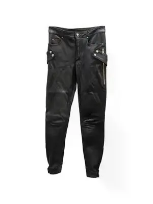 Alexander McQueen Leather Trousers - Black