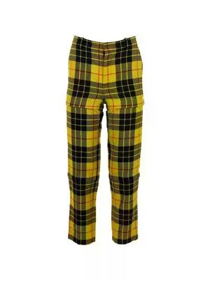 Balenciaga 2017 Check-pattern Trousers - Yellow